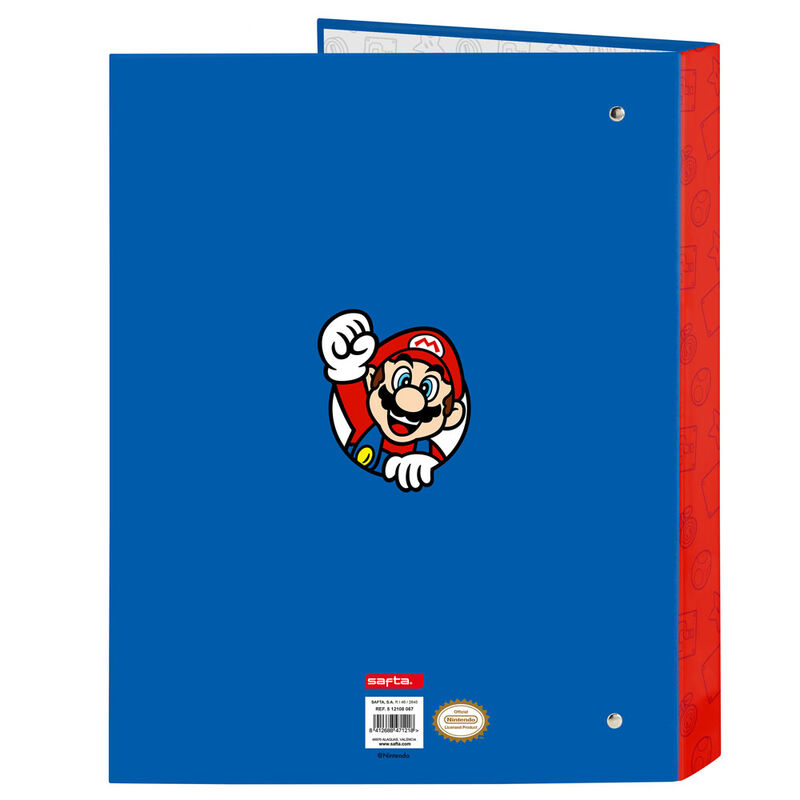 Super Mario Bros A4 gyűrűs irattartó mappa | Fanbase webshop