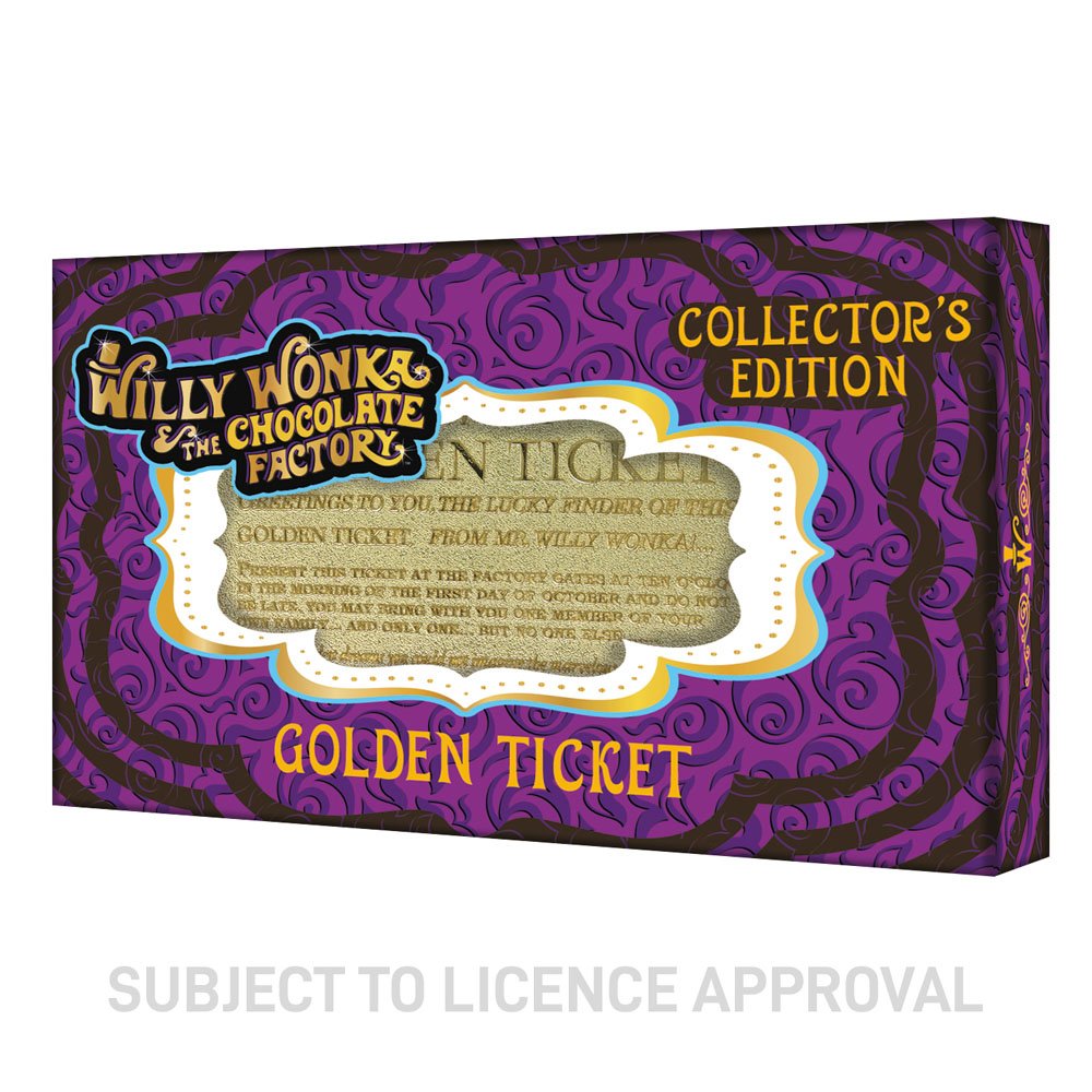 Willy Wonka & the Chocolate Factory replika Mini Golden Ticket ...
